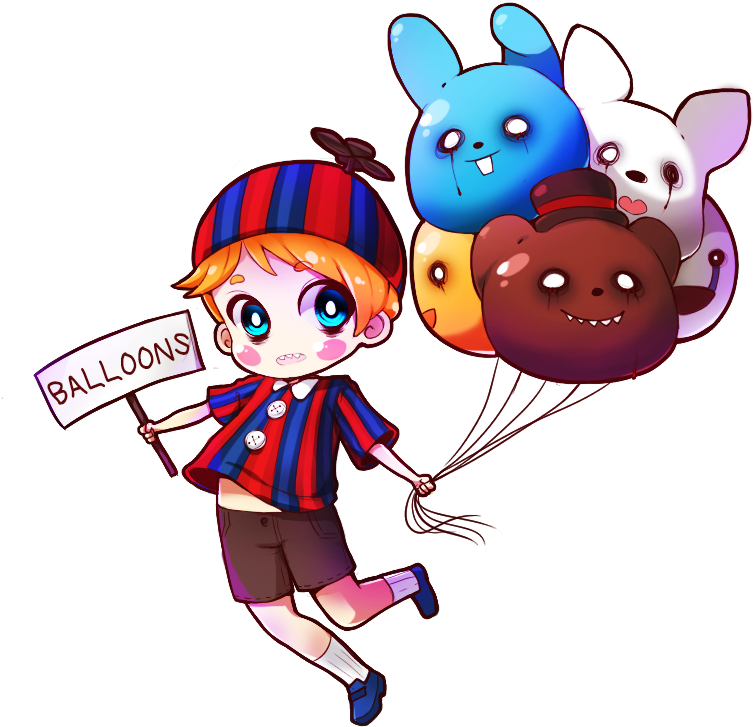 Fnaf2 - Fnaf Balloon Boy Chibi - (803x779) Png Clipart Download