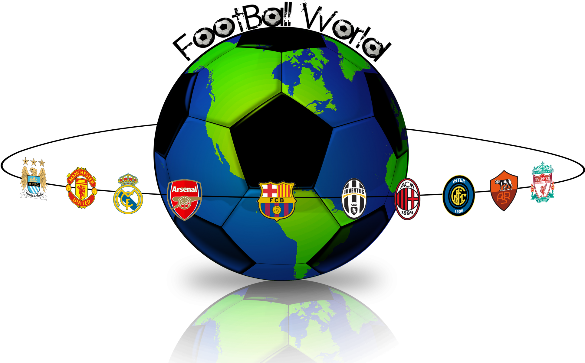 Football Logo Of The World - (2000x1200) Png Clipart Download