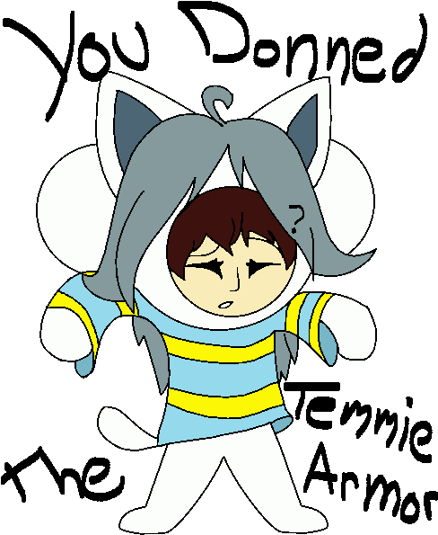 Armor By Mysteryspacekitten - Temmie Armor - (500x600) Png Clipart Download