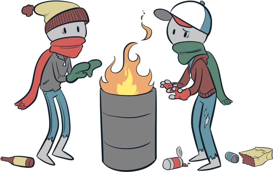 Homeless Complete - Art - (1000x918) Png Clipart Download