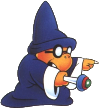 Magikoopa With Magic Wand - Magikoopa Super Mario World - (342x400) Png ...