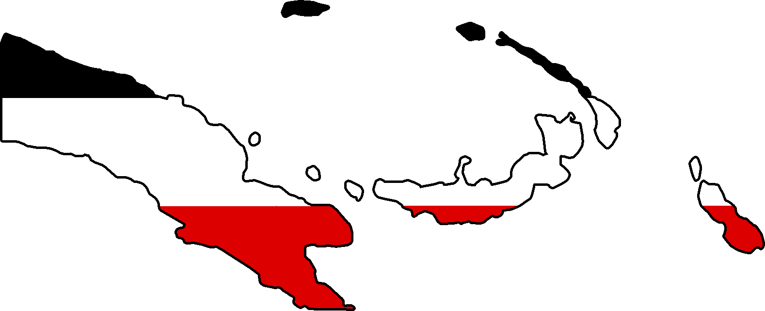 Flag Map Of German New Guinea - German Papua New Guinea - (1578x641 ...