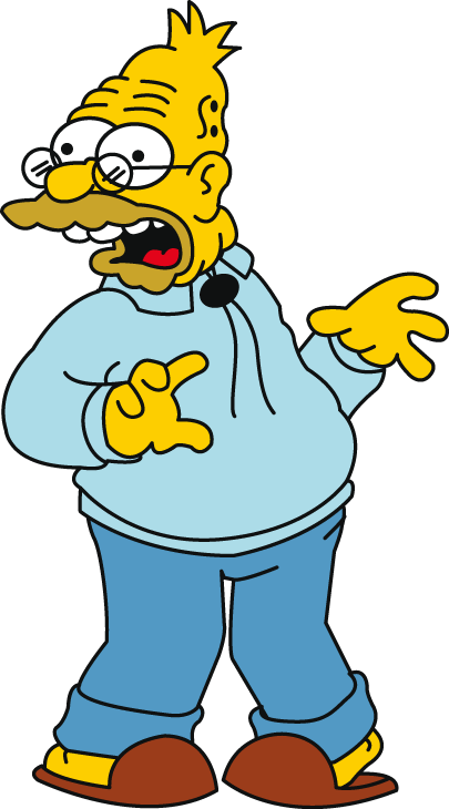 Grandpa Simpson The Simpsons - Simpsons Clipart - (405x730) Png Clipart ...