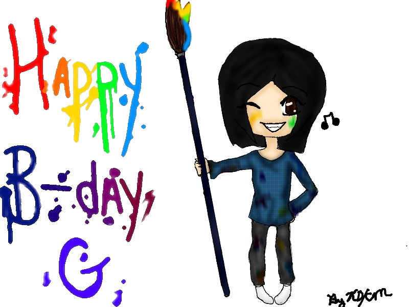 Happy Birthday G~ By Cookies-milkshake - Drawing - (800x600) Png ...