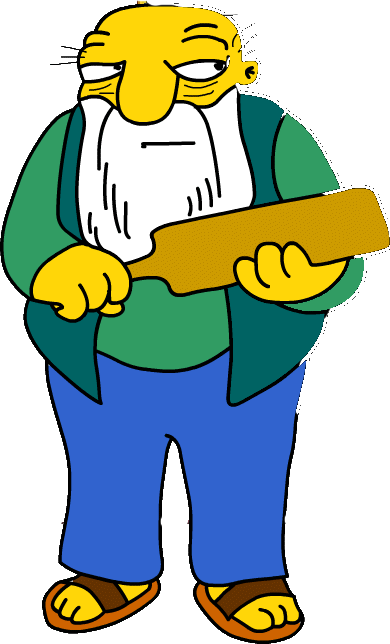 Acuerdo Entre El Socio - Simpsons That's A Paddlin Gif - (390x644) Png ...
