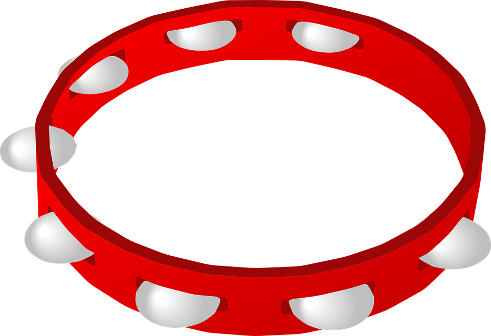 Tambourine - Musical Instrument Clip Art Free - (960x657) Png Clipart ...