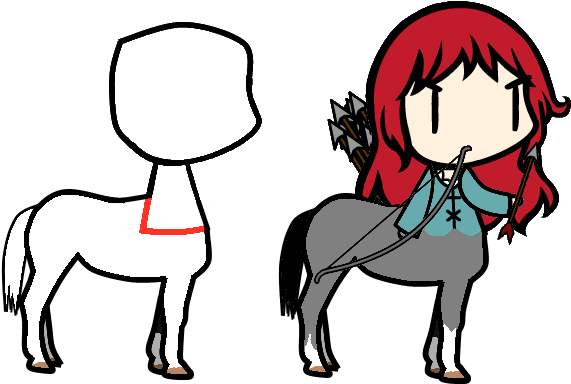 Centaur Legs By Skullkid3 - Cartoon - (594x397) Png Clipart Download