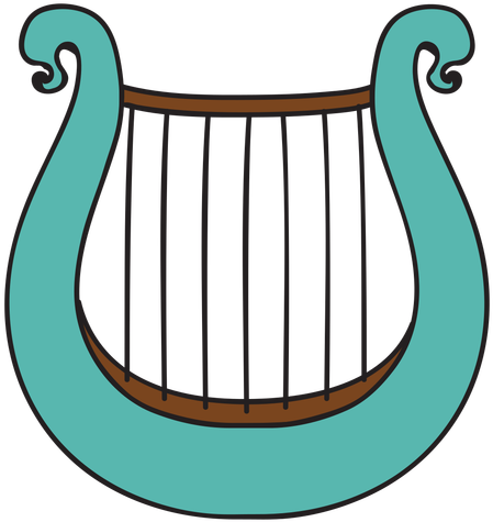 Lyre Musical Instrument Doodle Transparent Png - Scalable Vector ...