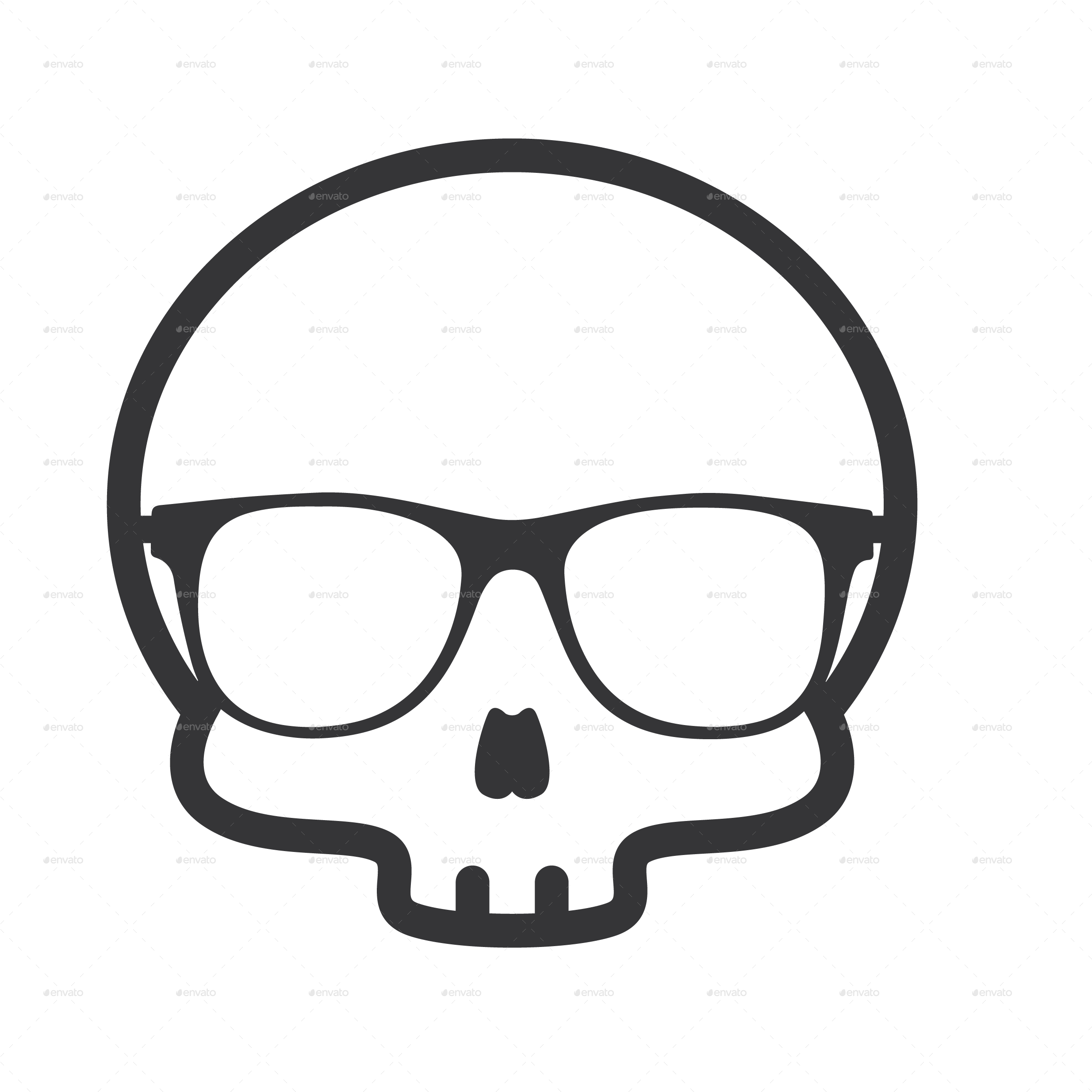 Funny Skull Emoticon - Emoji - (2480x2480) Png Clipart Download