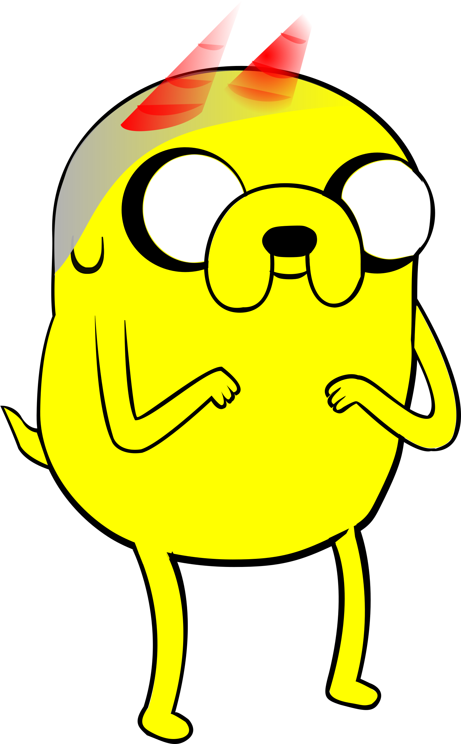 Demon Dog - Jake The Dog Color - (1482x2400) Png Clipart Download