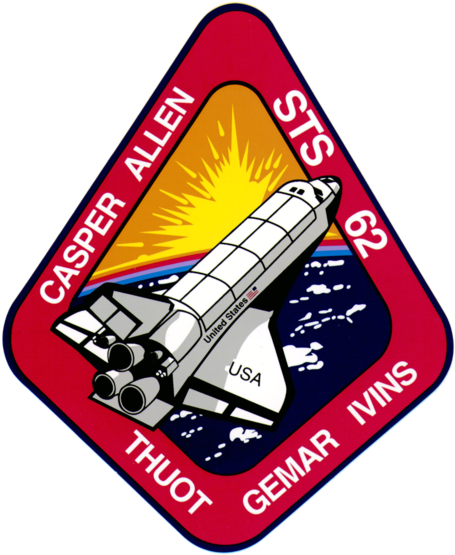 Sts 62 Patch - Nasa Sts-62 Mission Patch Mugs - (638x767) Png Clipart Download