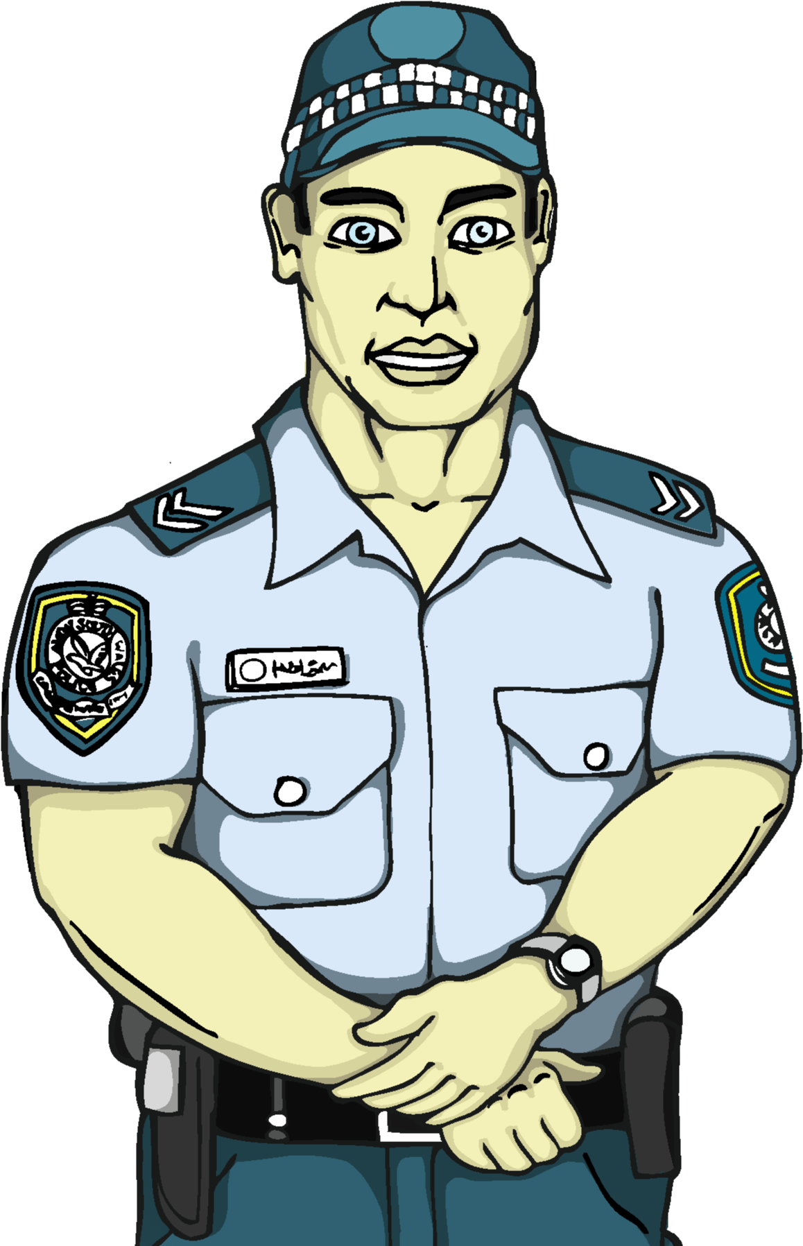 Policeman - Military Officer - (1224x1847) Png Clipart Download