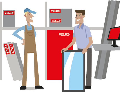 Dealer Installer Cartoon - Roof - (460x353) Png Clipart Download