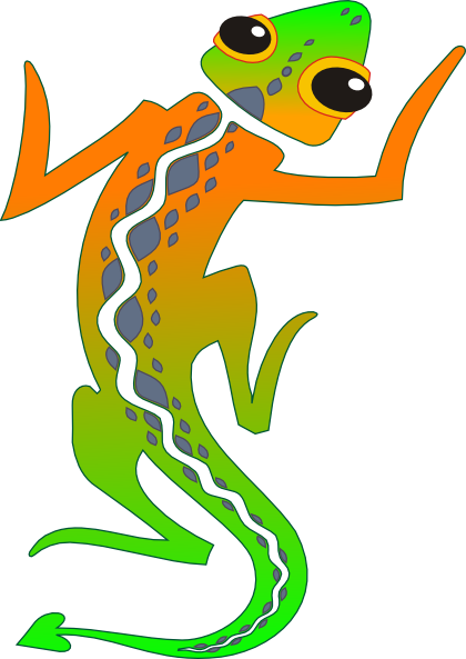 Gecko Clip Art At Clker - Lizard Clip Art - (420x593) Png Clipart Download