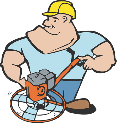 Concrete Shop - Cartoon Concrete Tools - (399x418) Png Clipart Download