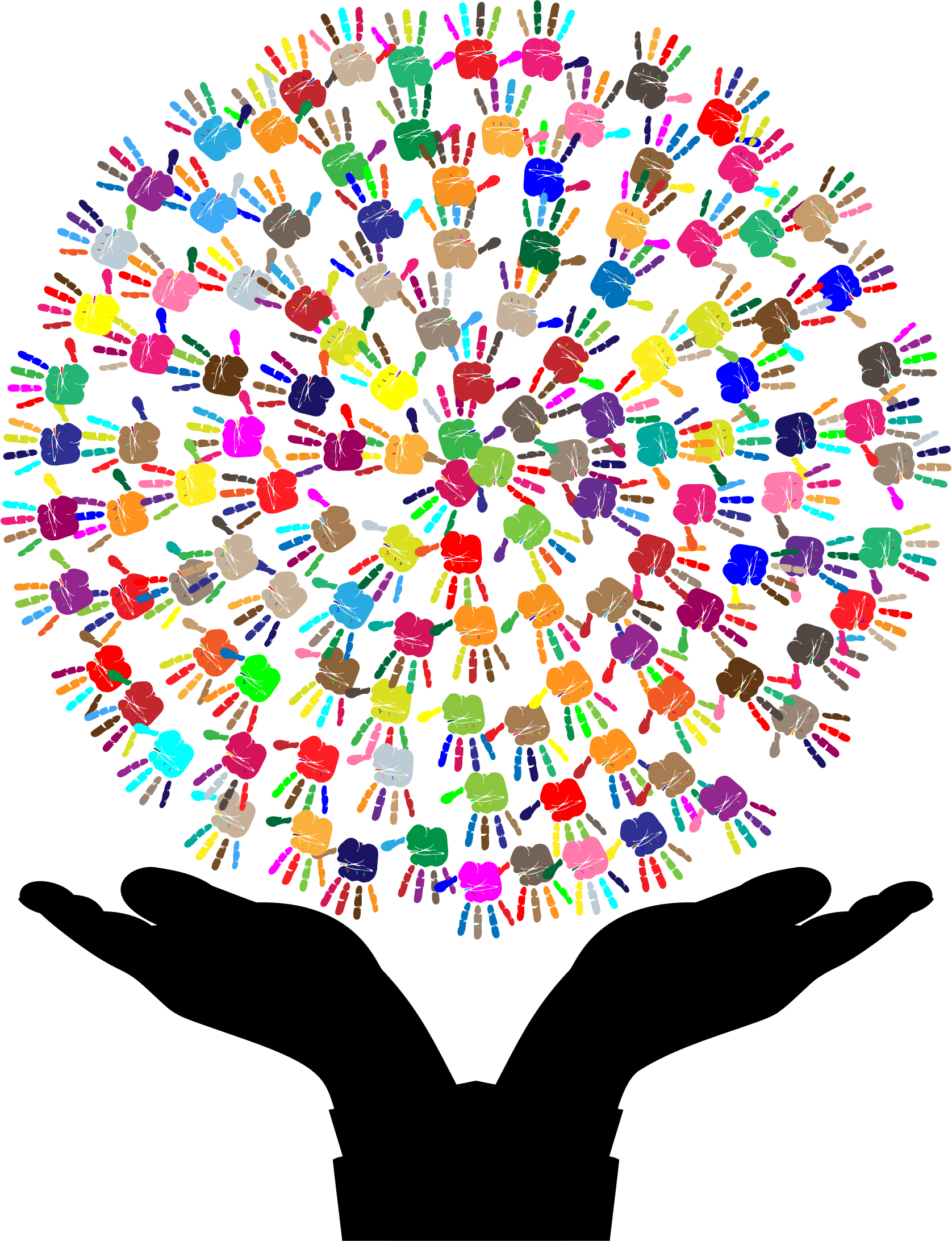 Hands Tree - Hands Tree Png - (1676x2184) Png Clipart Download