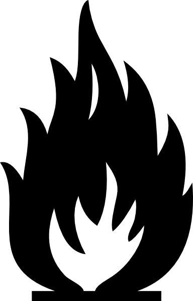 Flammable Symbol - (384x597) Png Clipart Download
