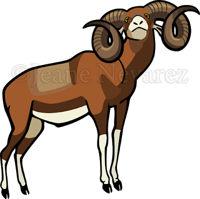Mouflon - Mouflon Vector - (400x398) Png Clipart Download