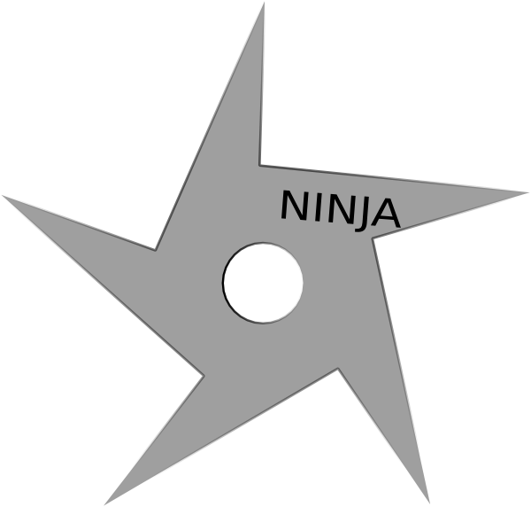 Ninja Star Clip Art At Clker - Ninja Throwing Star Template - (600x572 ...