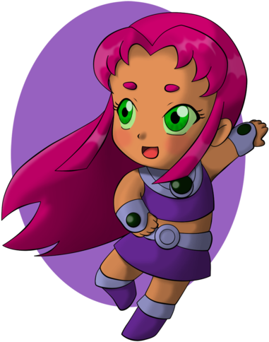 Starfire Chibi By Jackdcember - Starfire Chibi Png - (400x560) Png Clipart Download