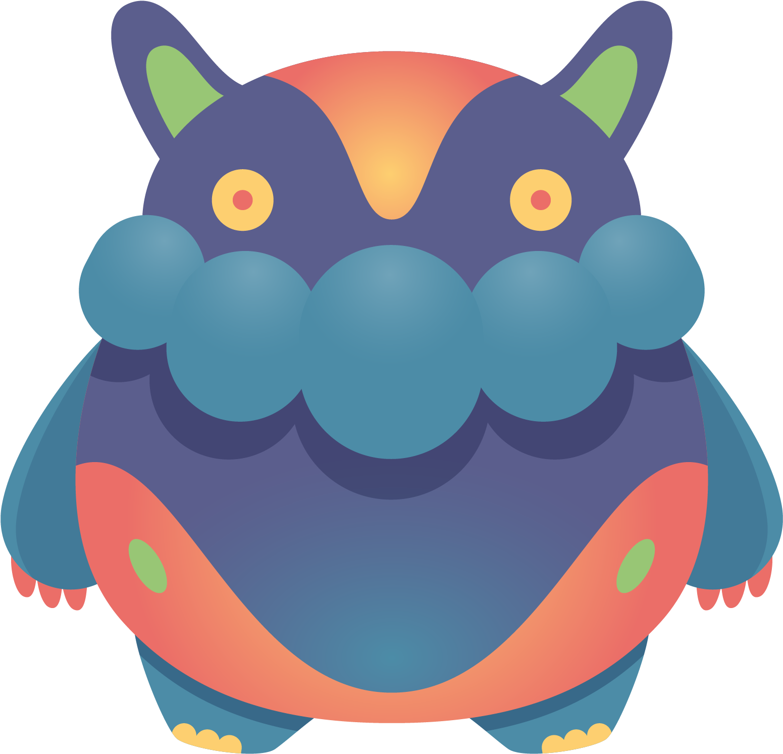 Cute Monster Adobe Illustrator - (2500x2500) Png Clipart Download