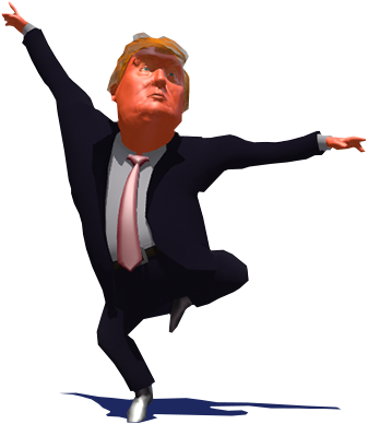 Put Trump To Twerk - Trump Dancing Gif Png - (337x388) Png Clipart Download