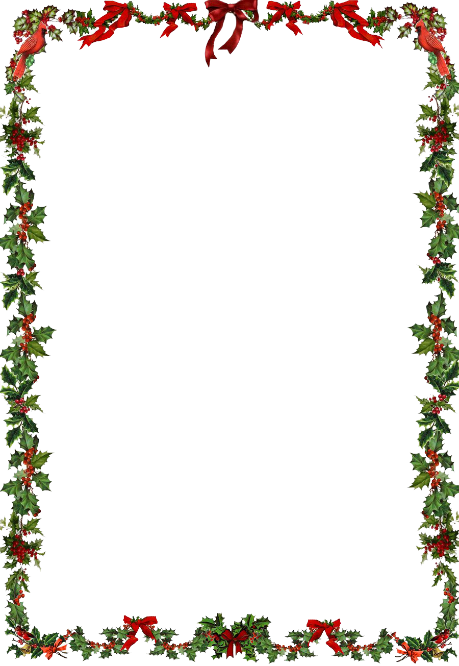 Christmas Frame Png Clipart - Word Document Christmas Border - Full ...