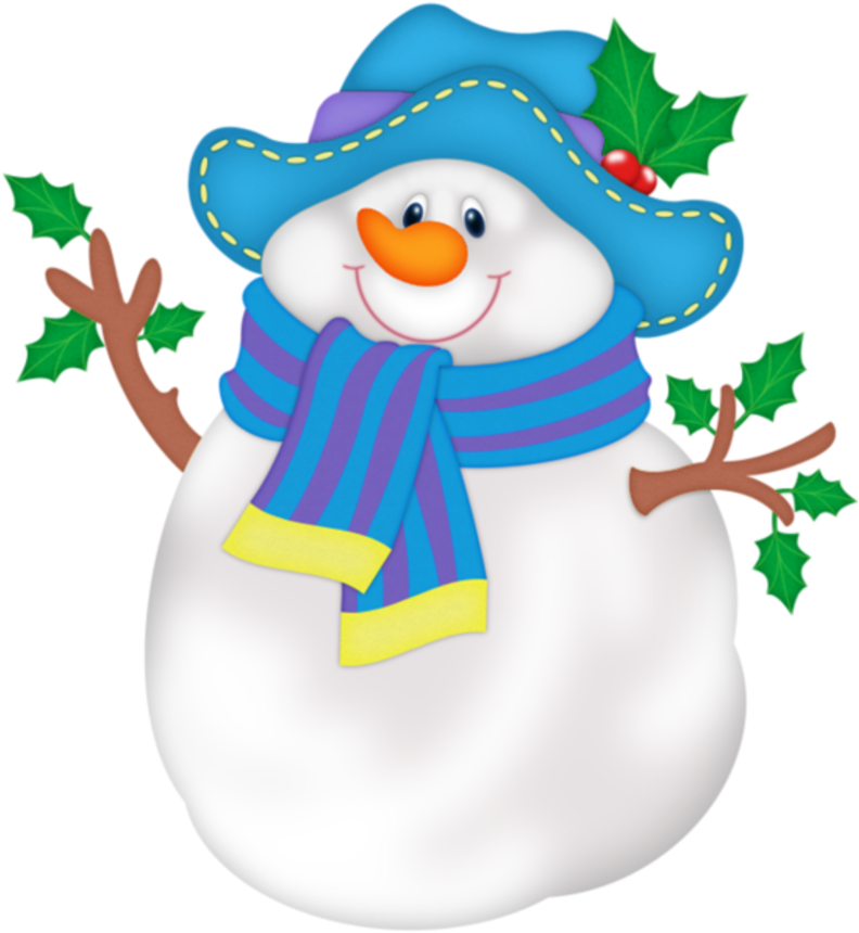 Snowman Png With Blue Hat - Christmas And Winter Clip Art - (800x864 ...