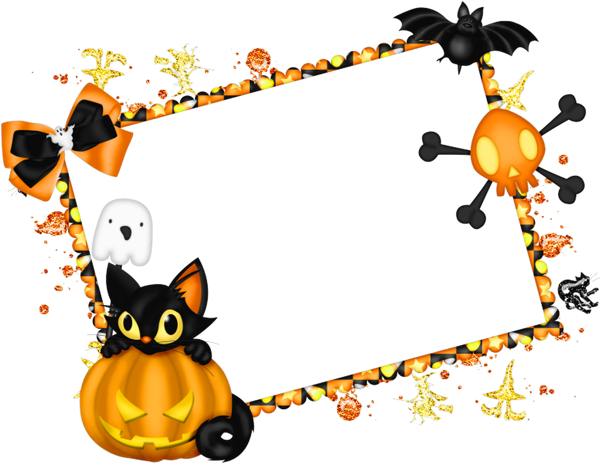 Halloween Border Clip Art Free - (1200x926) Png Clipart Download