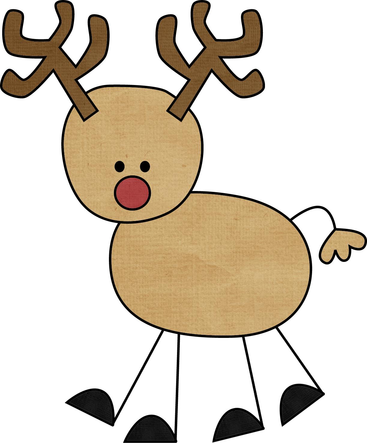 Reindeer Clip Art Clipart - Kids Drawing Of Reindeer - Full Size PNG ...