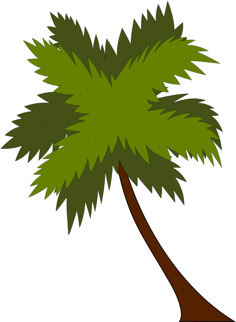 Summer Clipart Coconut Tree - Leaves Of Coconut Tree Vector Png ...