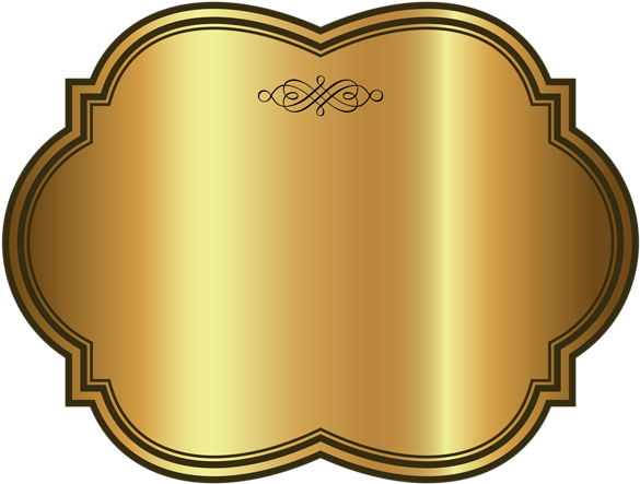 Label Template Gold Png Clip Art Image - Transparent Banner - (600x454 ...