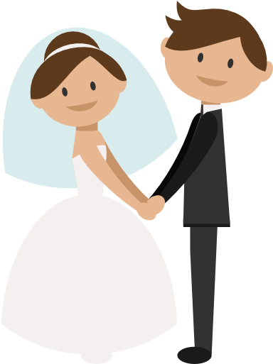Wedding Couple Icon - Transparent Background Wedding Clipart - Full ...
