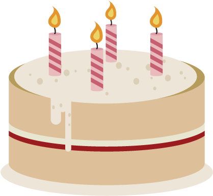 Birthday Cake Clip Art - Simple Cake Clipart Png - (424x392) Png ...
