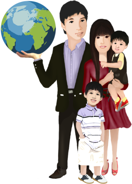 Our Parenting World - Asian Family Cartoon Png - (640x789) Png Clipart ...