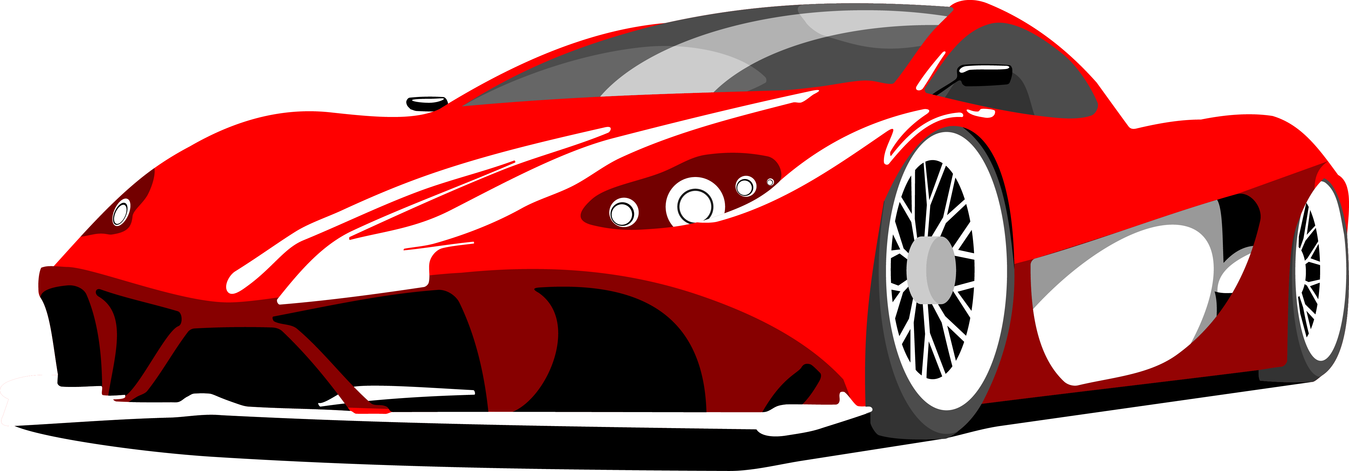 Drawn Ferrari Sports Car - Cartoon Ferrari - (4717x1647) Png Clipart ...