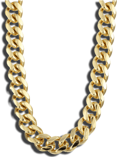 Chain Gold Large - Miami Cuban Link Chain - Full Size PNG Clipart ...
