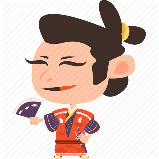 Samurai Clipart Japanese Man - Cartoon - (512x512) Png Clipart Download