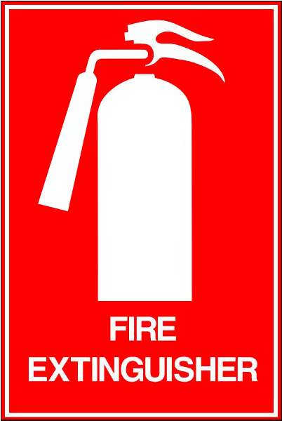 Fire Safety Sign Fire Extinguisher - Sign - (617x617) Png Clipart Download