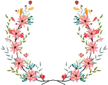 Flowers Crown Cliparts - Floral Frames - (380x400) Png Clipart Download