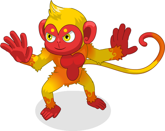 Fire Monkey - Monkey - (693x551) Png Clipart Download