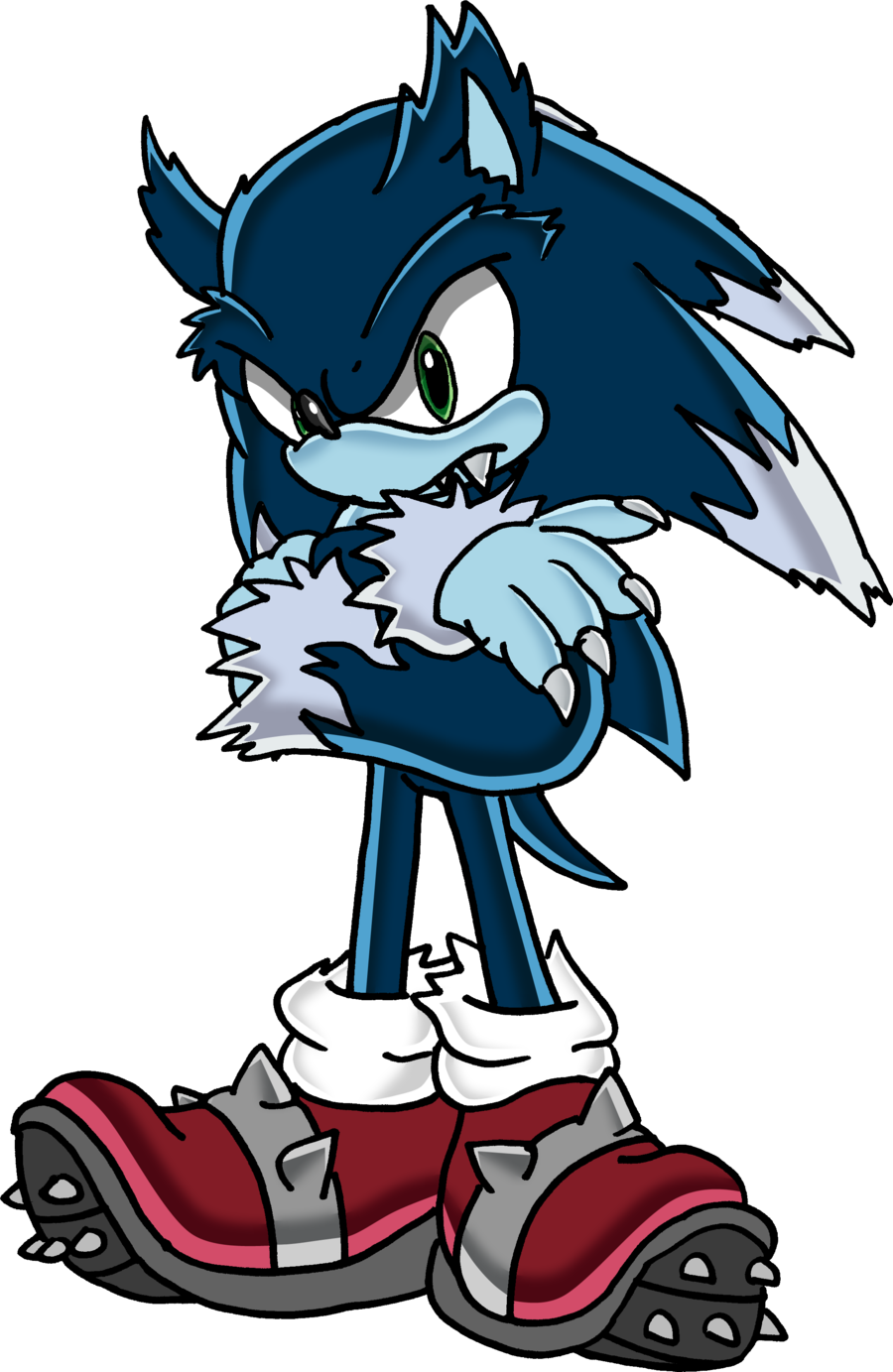 Sonic The Werehog Art - Full Size PNG Clipart Images Download