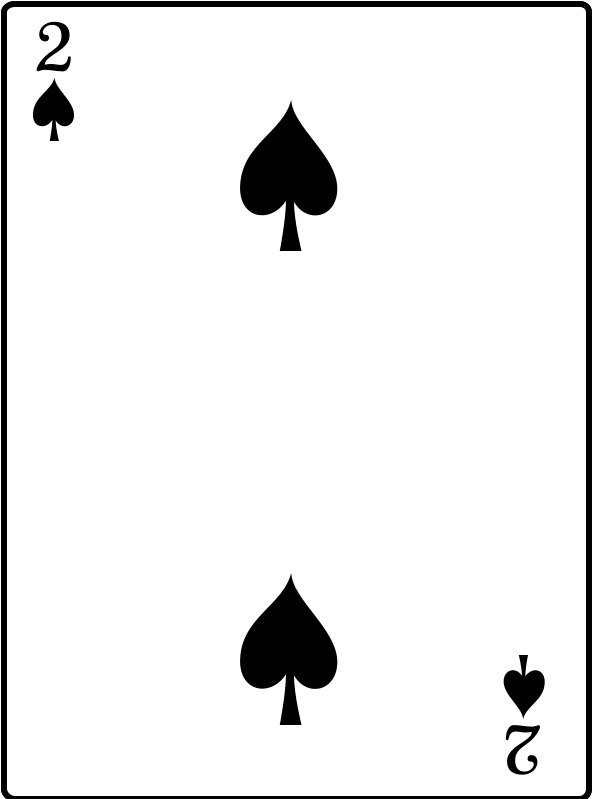 2 Of Spades Vector - (800x800) Png Clipart Download