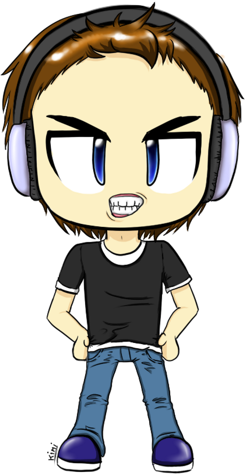 Chibi Squeezie By Kimi-thunder - Chibi Boy Png Gaming - (700x1036) Png ...