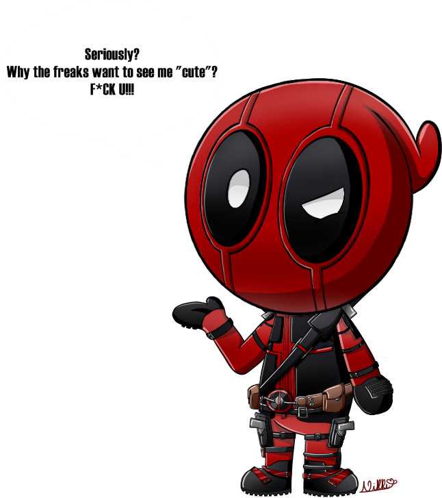 Deadpool By Arachnide-pool - Deadpool Cartoon Png - (727x766) Png ...