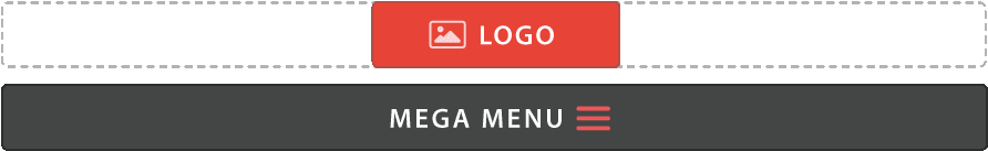 Centered Header - Logo - (900x195) Png Clipart Download