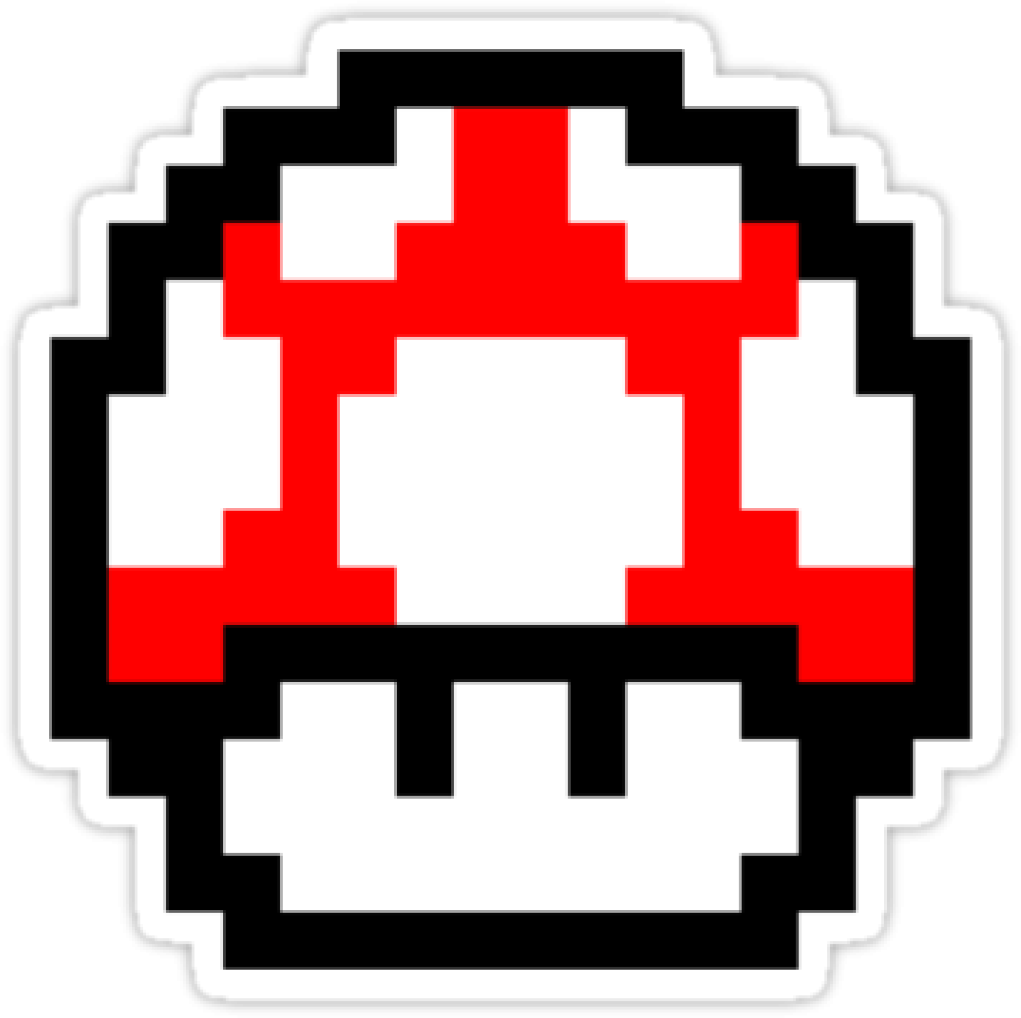Mushroom 8-bit Toad - 8 Bit Mario Mushroom - Full Size PNG Clipart ...