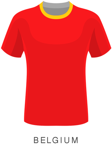 Belgium World Cup Football Shirt Cartoon Transparent - Cartoon Shirt ...