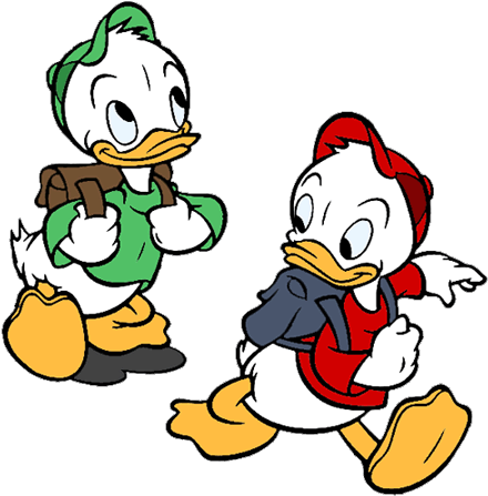 Dewey Huey, Louie - Cartoon - (450x466) Png Clipart Download
