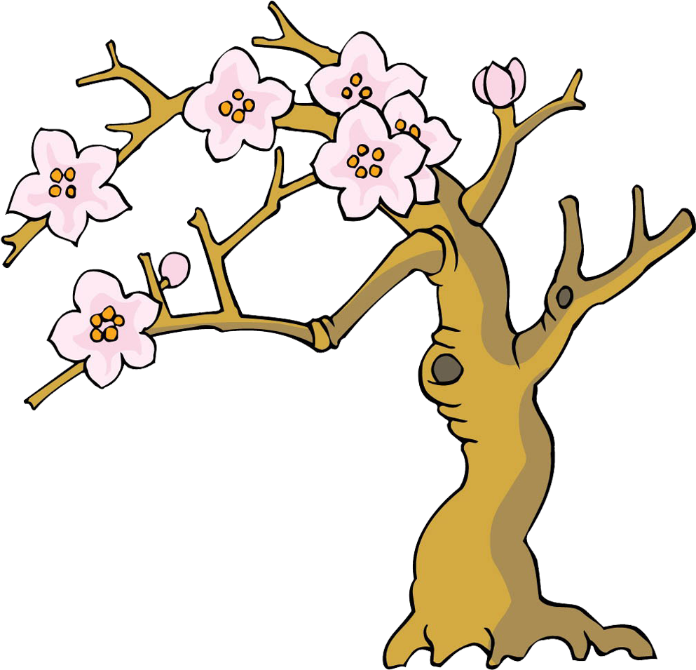 Peach Tree Cartoon - Cartoon - (1000x1128) Png Clipart Download